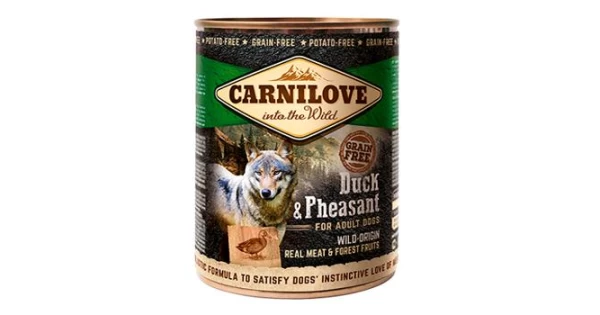 Carnilove Wild Meat Rață și Fazan 400 g Hrană Umedă pentru caini