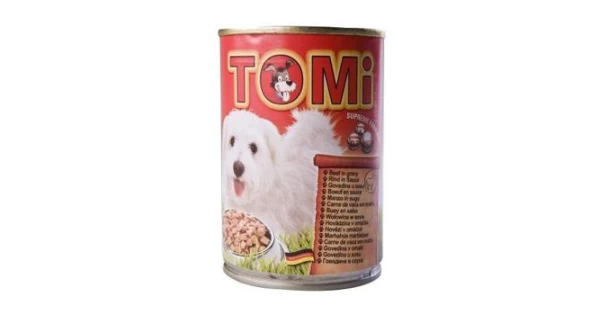 Conserva Tomi Dog cu Vita, 400 g Hrană Umedă pentru caini